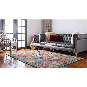 Unique Loom Penrose Collection Area Rug - Blake (9' 10" x 13' 11" Rectangle, Multi/ Blue)