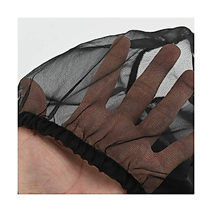 Universal Bird Cage Seed Catcher,Seed Catcher Guard Net Cover,Parrot Nylon Mesh Net Cover,Soft Airy Cage Net Stretchy Skirt for Round Square Cage Father'Day Gift(Circumference 40 inch to 63 inch，Black