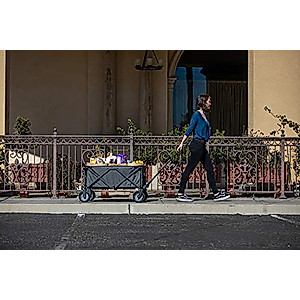 ONIVA - a Picnic Time Brand - Adventure Wagon Folding Wagon - Wagon Cart - Sport Utility Wagon - Beach Wagon Collapsible, (Dark Gray) 35.6 x 18.9 x 21.9