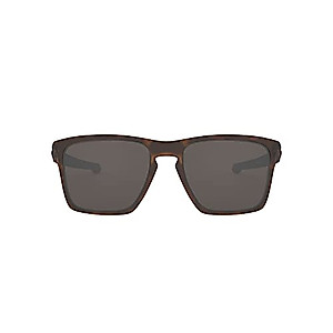 Oakley Men's OO9341 Sliver XL Rectangular Sunglasses, Matte Brown Tortoise/Warm Grey, 57 mm