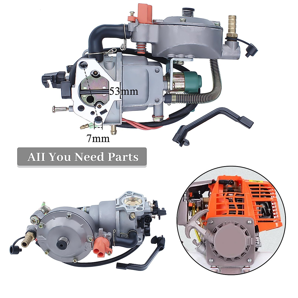 Dual Fuel Generator Carburetor For HON GX390 GX340 188F 5KW-8KW LPG NG Petrol