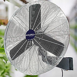 Global Industrial Oscillating Wall Mount Fan, 30" Diameter, 1/3HP, 8775CFM