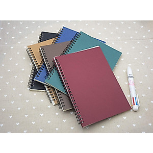 Spiral Notebook, 6 Pcs A5 Craft Softcover 8mm Ruled 6 Color 60 Sheets -120 Pages Journals for Study and Notes(6 color)