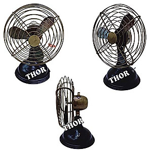 THOR INSTRUMENTS Nautical Antique Maritime Working Table Fan Vintage Desk Decor 6" Rustic Vintage Home Decor Gifts