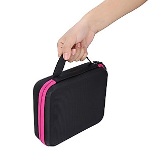 Joyzan Embroidery Diamond Storage Box, 30 Slots Compartments Clearly Double Seal Painting Storage Containers Case Organizer for DIY Art Craft Nail Diamonds Bead (Rose Red)