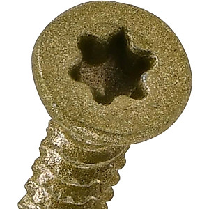 Power Pro Premium One Multi-Material Flat Head Screws, Epoxy Coated Steel, Fasten in Wood, Metal, Concrete, Drywall and Plastic, Bronze, #6 x 1 inch, Box of 320 Screws