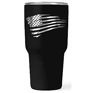US Army Veteran 30oz Patriotic Tumbler - American Flag Tumbler Travel Mug - Patriotic Coffee Travel Mug - Double Insulated 30oz Tumbler - Engraved in the USA - (Army Veteran)