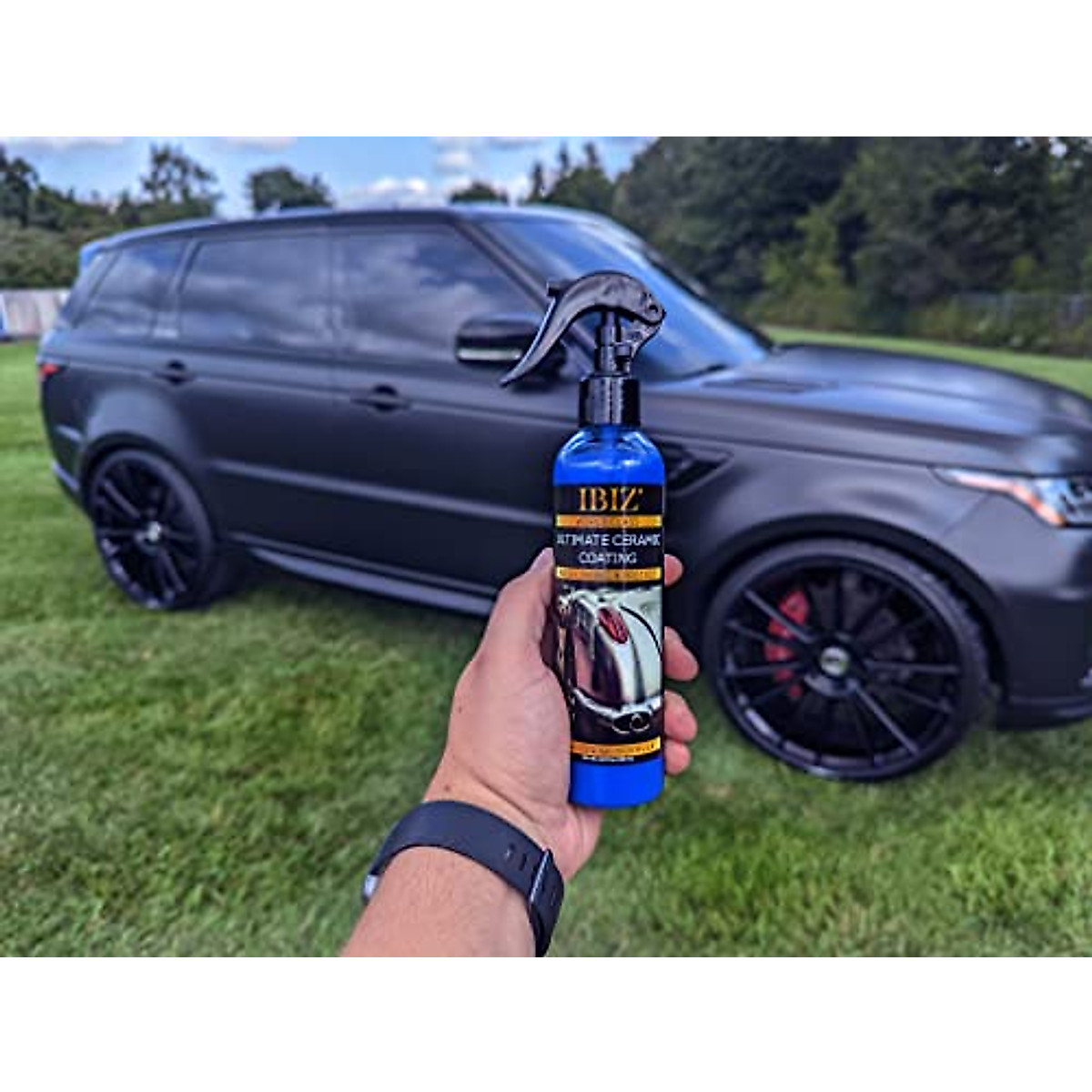 IBIZ Ultimate Ceramic Coating Car Wax - Spray Wax Paint Sealant - SiO2 Advanced Technology For Unparalleled Shine & Protection