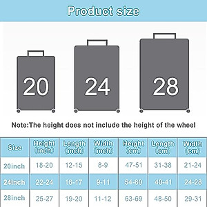 QUMENEY Clear Luggage Cover Protector Bag PVC Suitcase Cover Protectors Transparent Luggage Protector Waterproof Dustproof for Travel (20 Inch)