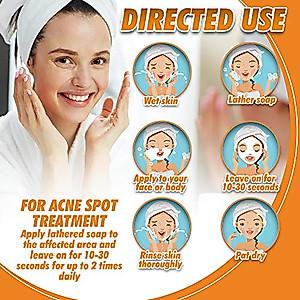 Turmeric Soap Bar for Face & Body - All Natural Turmeric Skin Soap - Turmeric Face Soap Reduces Acne, Heals Scars, & Cleanses Skin - 4oz Turmeric Bar Soap Detox Treatment for All Skin Types