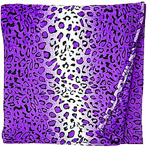 Home Must Haves Safari Animal Print All Season Extra Soft Super Warm Sofa Couch Premium Cozy Throw Bed Blanket (King, Purple Leopard)