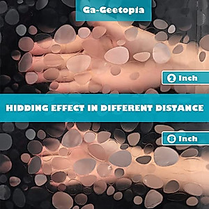 Ga-Geetopia Extra Long - EVA Clear Shower Curtain Liner, Pebble Pattern 72x80 Inch Lightweight Plastic Bathroom Shower Showroom Inner Curtain with Rustproof Metal Grommets and Weighted Magnets