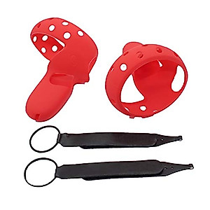 kdjsic Full Protection Knuckle Strap Silicone Case Handle Grip Strap Grip Cover for Oculus-Quest 2 Touch Controller