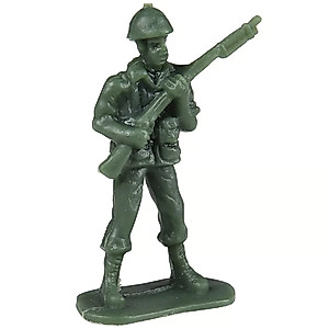 Zugar Land Classic US Army Men (36 Pieces) 2". Plastic. Green Toy Soldiers. Free Standing Designs. Great Party Favor Goodie Bag Filler. (1 Pack of 36 Army Men)