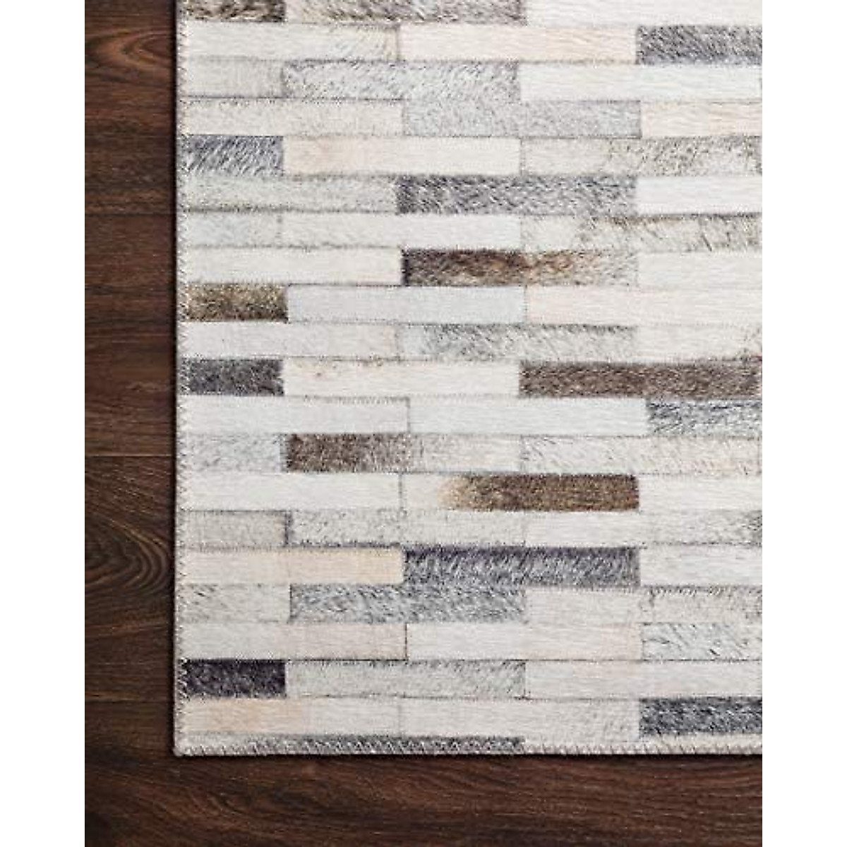 Loloi II Maddox Collection MAD-01 Ivory/Grey, Contemporary 7'-6" x 9'-6" Area Rug
