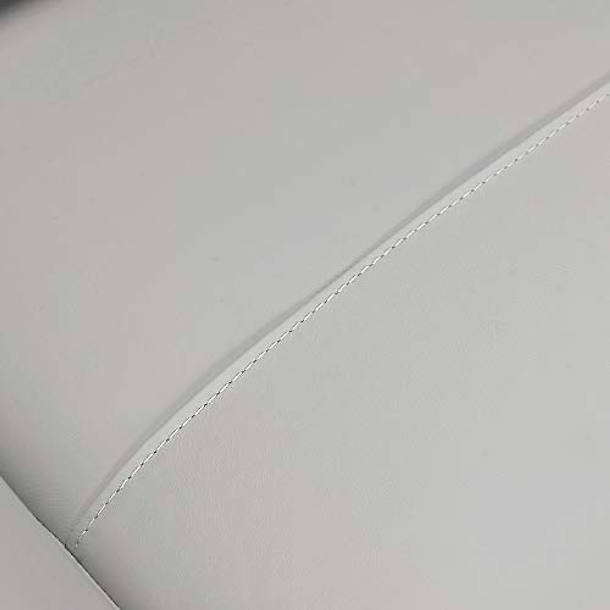 Armen Living Jedd Leather Sofa, Dove Grey