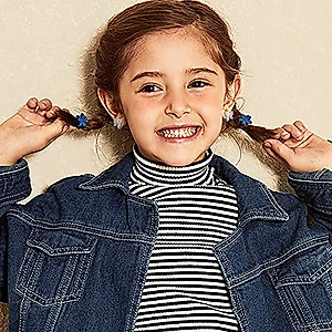 JeryWe Cute Butterfly Sleeper Small Hoop Earring 925 Sterling Silver CZ Crystal Huggie Earring Round Cartilage Tragus Mini Hoops Earring Ear Cuffs Piecing Dainty Jewelry Gifts for Women Sensitive Ears