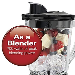 Hamilton Beach Power Elite Blender with 40oz Glass Jar and 3-Cup Vegetable Chopper, 12 Functions for Puree, Ice Crush, Shakes and Smoothies, Black and Stainless Steel (58149)