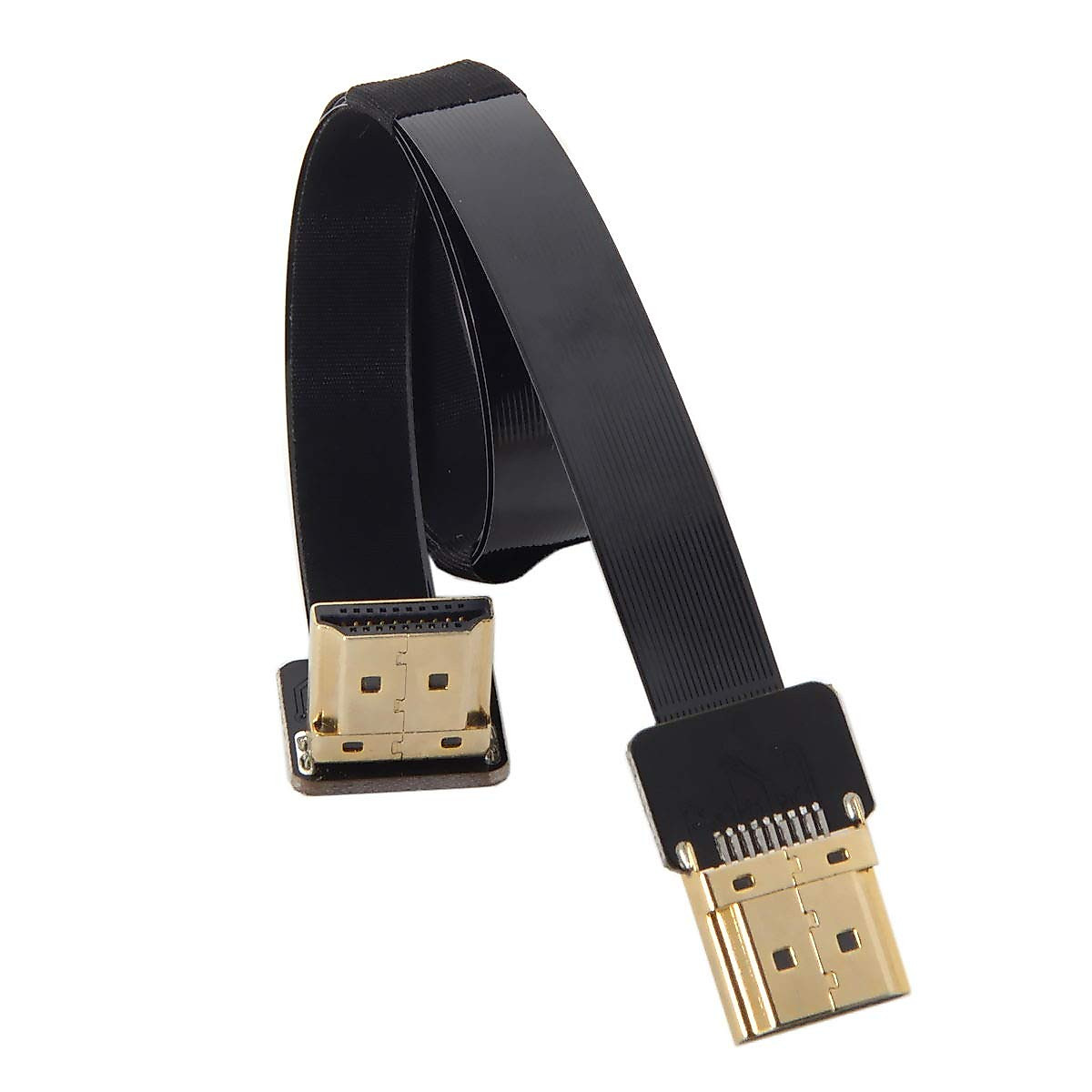 JSER CYFPV FPV HDMI Male to Up Angled 90D HDMI Male HDTV FPC Flat Cable for FPV HDTV Multicopter Aerial Photography (0.5m)