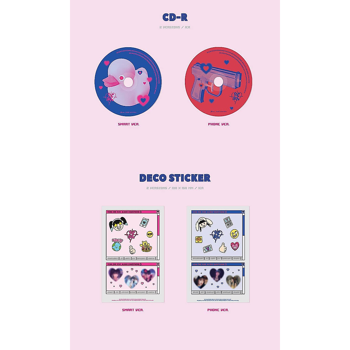 Dreamus YENA - SMARTPHONE (2nd Mini Album) CD (SMART+PHONE ver. SET)