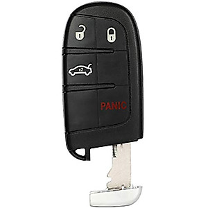 cciyu 1 X Flip Key Fob Uncut Blade (SHELL CASE) 4 Buttons Replacement for 4 Button M3N-40821302 for 11-18 for Dodge for Charger 15-18 for Dodge for Challenger with FCC: M3N-40821302 M3N40821302
