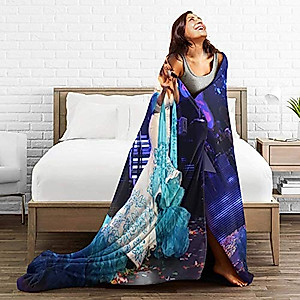 Jenni Rivera Throw Blankets MYEMEI 3D Fashion Print Flannel Fleece Throw Blanket Lightweight for Couch Bed Sofa (Black, 8060)