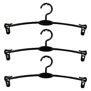 15pcs Home Practical for Shop Holder Simplicity Clothes Underwear Dresses Black Drying Coat with Clips Bra Pants Support Plastic Hangers Trousers Rack Skirt Panties Laundry
