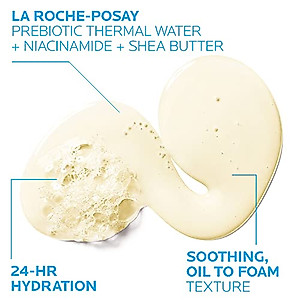 La Roche-Posay NEW Lipikar AP+ Gentle Foaming Cleansing Oil | Gentle Oil Cleanser for Face and Body Formulated with Niacinamide | Long-Lasting 24-hour Hydration | Fragrance-Free & Soap Free
