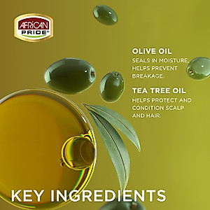 African Pride Olive Miracle Non-Flaking Foam Setting Hair Mousse, Long-Lasting Frizz & Shine Control for Curls, Braids, Weaves, Wigs, Waves & Wraps, 8.5 oz