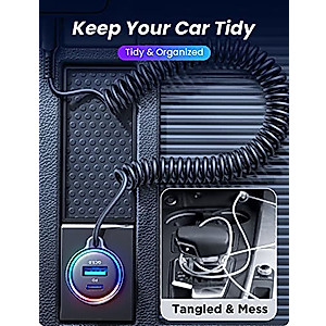 USB C Car Charger, 60W Super Fast Car Charger Dual PD 30W& QC3.0 Car Charger Adapter with 5ft Super Fast Type C Cable for Samsung Galaxy S22/21/Google Pixel/Moto/LG/Android, iPad Pro