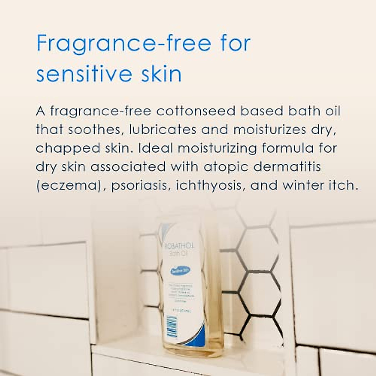 Vanicream RoBathol Bath Oil - 16 fl oz - Fragrance-Free Formula to Help Leave Sensitive Skin Feeling Replenished