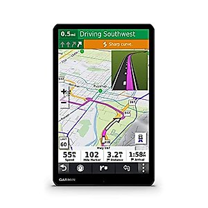 Garmin dēzl OTR1000, 10-inch GPS Truck Navigator, Easy-to-read Touchscreen Display, Custom Truck Routing and Load-to-dock Guidance (Renewed)