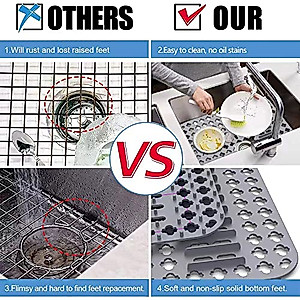 Silicone Sink Protectors for Kitchen,Silicone sink mats for bottom of kitchen sink,for Bottom of Kitchen Farmhouse Stainless Steel Porcelain Sink