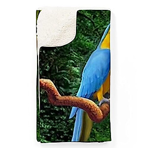 CafePress Macaw Tropical Parrots Sherpa Fleece Throw Blanket