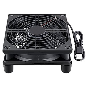 Wathai Cooling Case Fan for Receiver DVR Xbox TV Box Router 120mm x 25mm 5V USB Power
