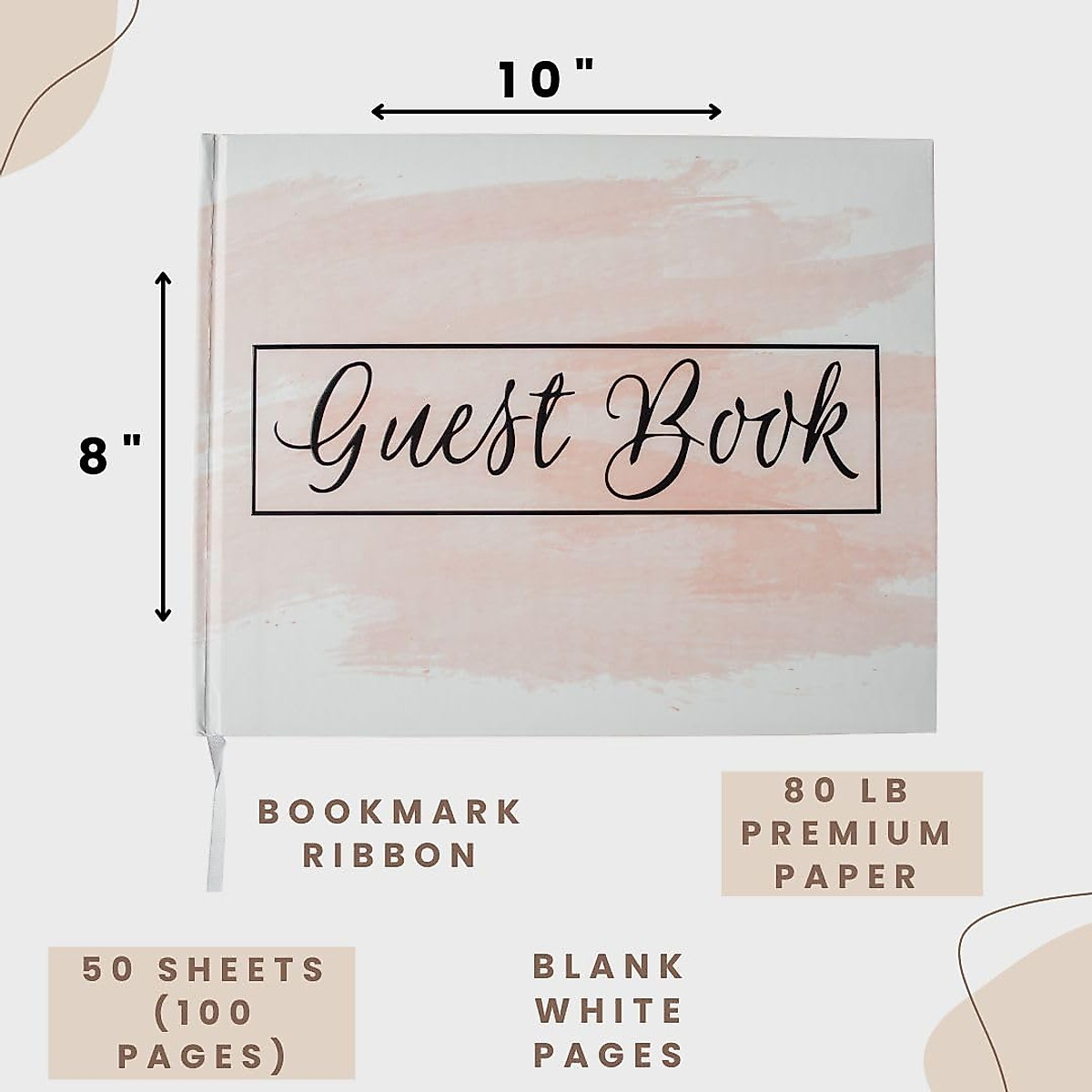 Paper 'n Such Wedding Guest Book – Guest Book Wedding Reception, Graduation, Baby Shower Polaroid Pictures Guest Book – GuestBook for Vacation Homes – Bridal Shower or Any Party