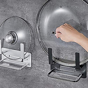XJJZS Kitchen Storage Rack Wall-mounted Pot Lid Rack Pot Lid Metal Pot Lid Storage Rack (Color : B)
