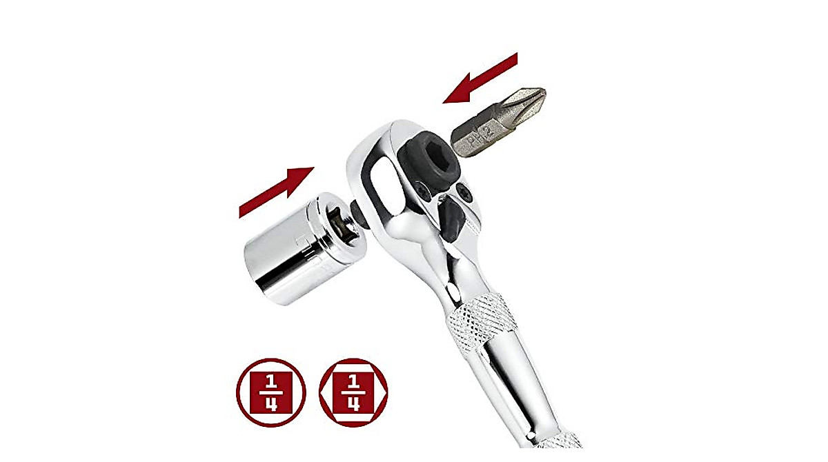 Powerbuilt 1/4" Stubby Ratchet for Tight Spaces