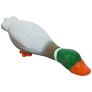 POPETPOP Dog Squeak Toy, Latex Duck Puppy Chew Toy Dog Teething Cleaning Toy Cute Dog Biting Toy Pet Mallard Duck Toy Interactive Plaything for Small Medium Dogs