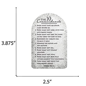 The 10 Commandments Textured White 2.5 x 4 Cardstock Bookmark Pack of 12