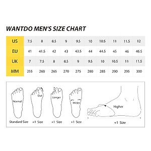 wantdo Men's Waterproof Hiking Shoes Wide Breathable Slip Resistant T Trekking Shoes Black