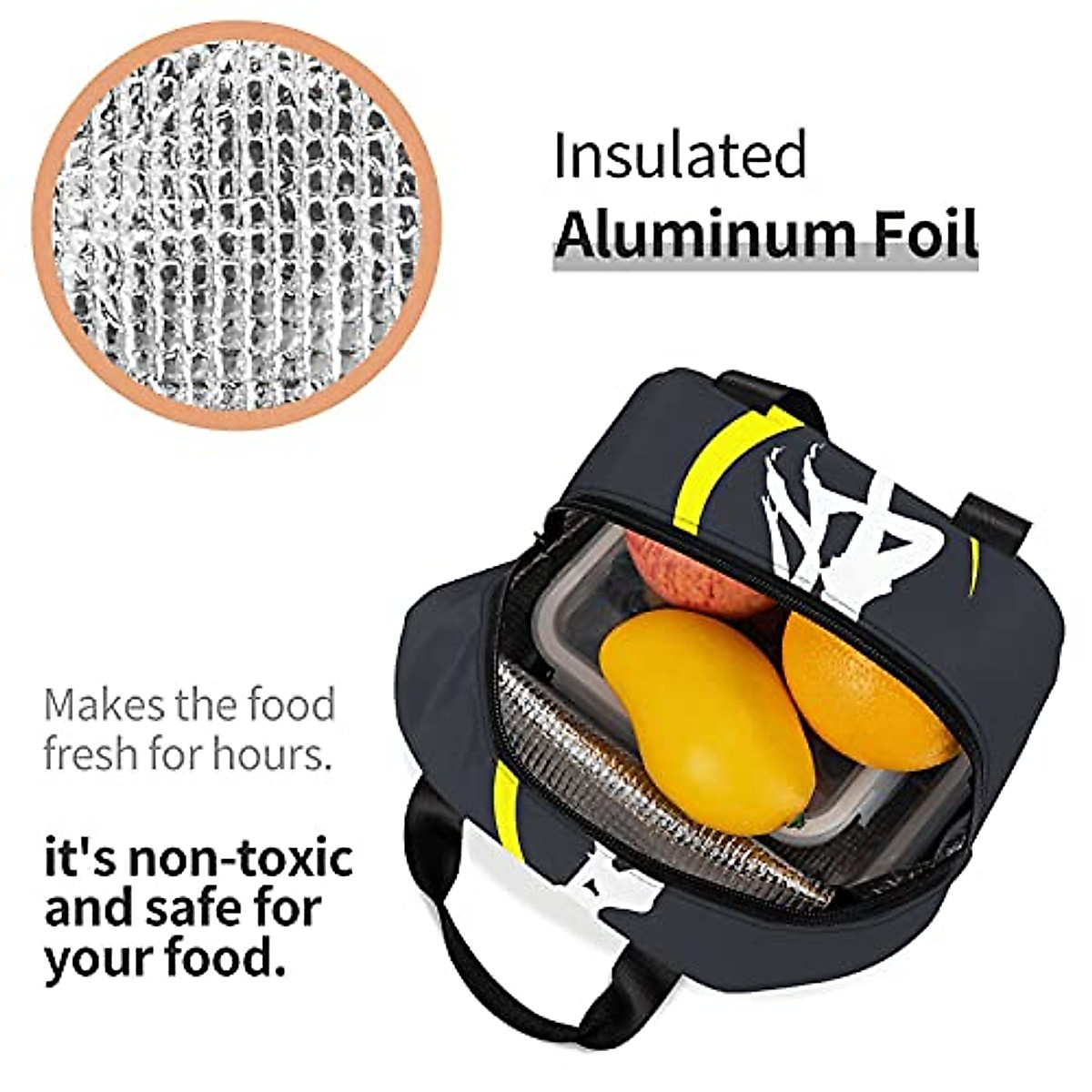 FONSMAY Sailor Moon Reusable Insulated Lunch Bag Cooler Tote Box Container with Front Pocket for Woman Man Office Work School Picnic Beach Workout Travel