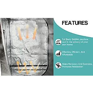 Sauna Rocket | 1-Person Full Body Sauna Portable Tent | in-Home Use for Relaxation, Recovery, and Wellness (Tent ONLY)