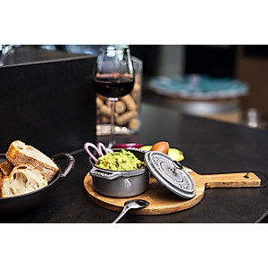 staub La Cocotte Round 40500-106 Mini Pico Cocotte Round Gray 40500-106 Small Two-Handed Cast Enameled Pot