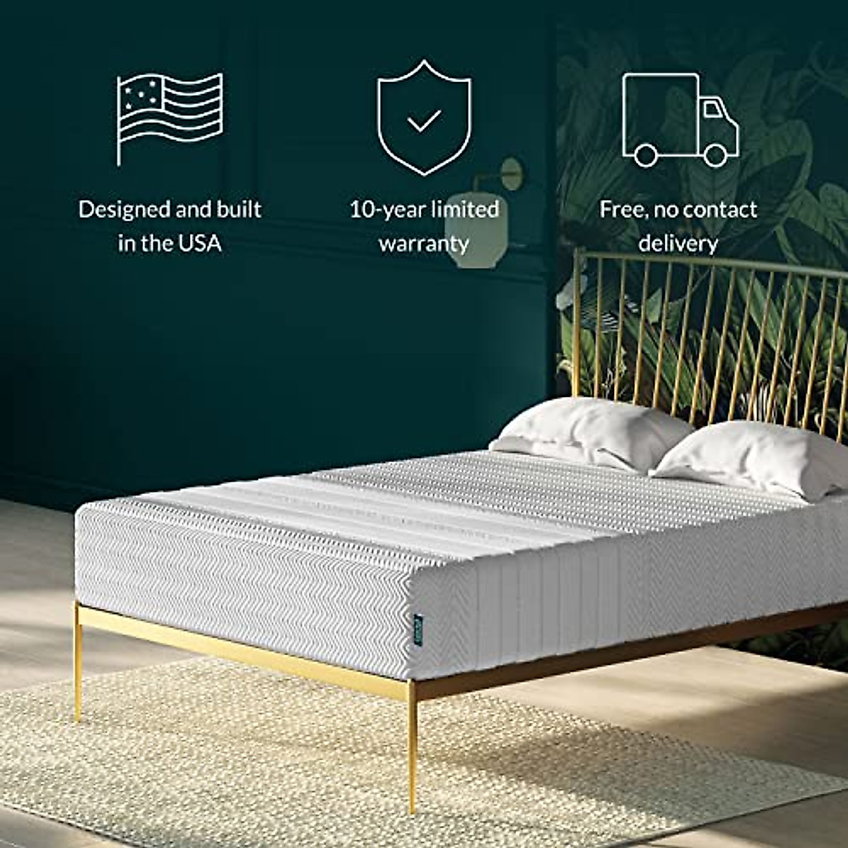 Leesa Legend Hybrid 12" Mattress, King Size Luxury Dual Hybrid/CertiPUR-US Certified/with Organic Cotton Mattress Cover / 100-Night Trial,White