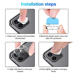 Tensea [3 Pack] for iPad Pro 12.9 11 2020 & 2021 Camera Lens Screen Protector, Anti-Overexposure Design, Tempered Glass iPad Pro 12.9 11 inch Screen Protector for Camera Lens, HD Clear, 3 Pack