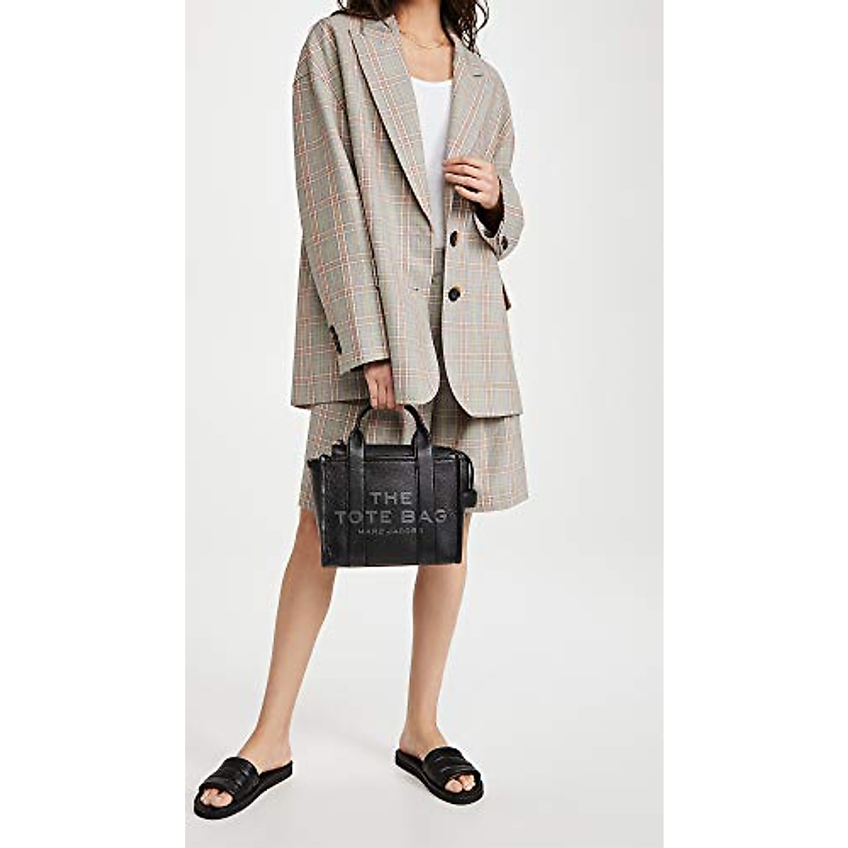 Marc Jacobs Women's The Leather Mini Tote Bag, Black, One Size