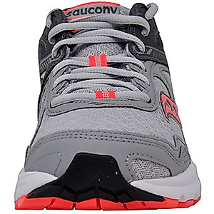 Saucony Women's Cohesion 10 Grey/Peach Running Shoe 9 M US