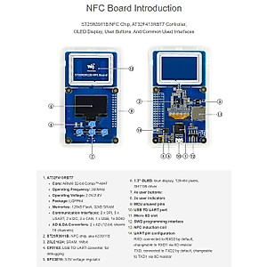 Waveshare 7.5inch NFC e-Paper Eval Kit Bundle with 7.5inch NFC-Powered e-Paper ST25R3911B NFC Board Micro Card 16GB Micro Card Reader USB-A to Micro-B Cable(5 Items)