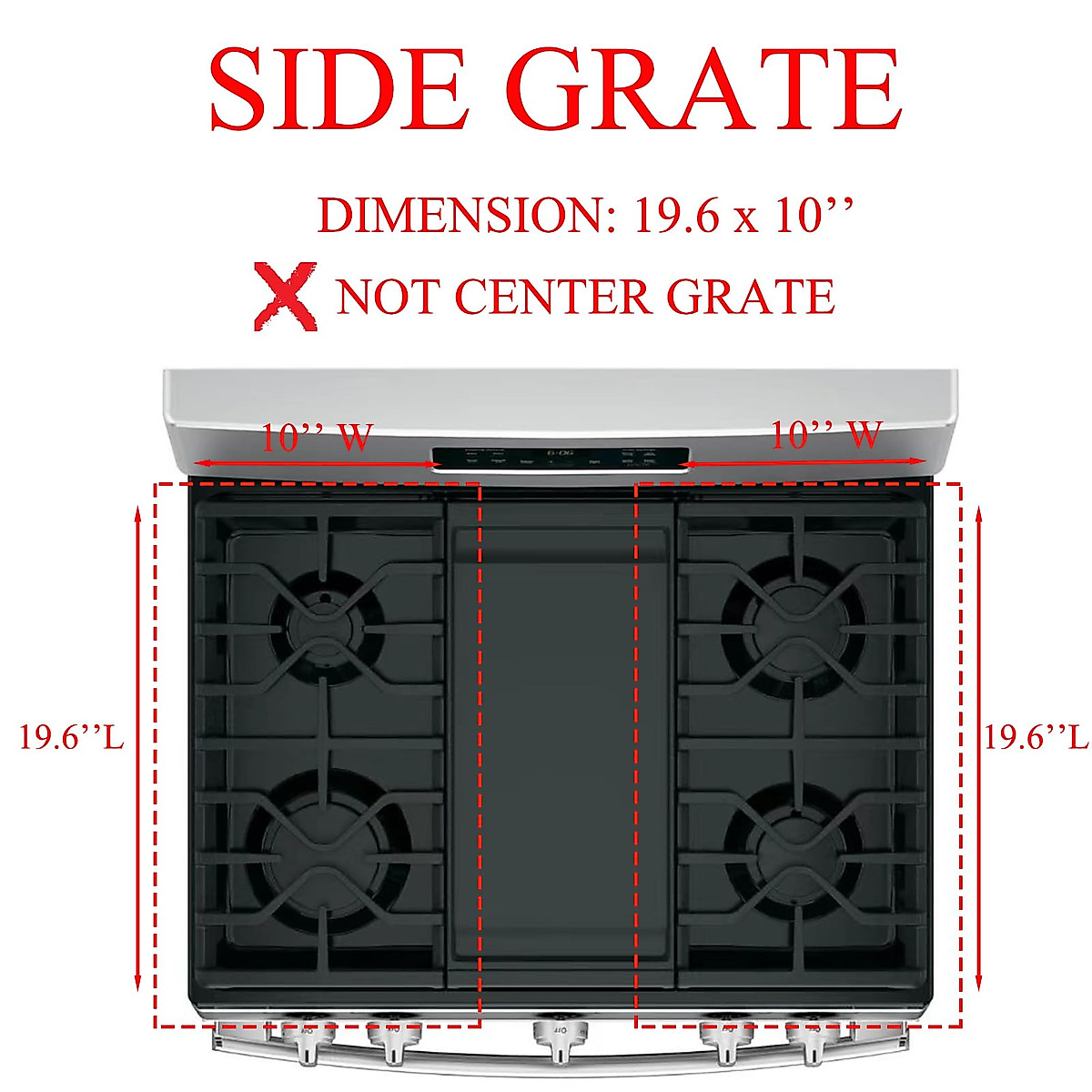 WB31X27151 Stove Grate Replacement Parts for GE Stove Parts WB31X24736 Burner Grate for General Electric Gas Range Parts Stove Surface Burner Side Grate GE Gas Cooktop Cast Iron Rack 1 Pack